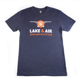 Lake & Air - Navy Heather Lake & Air Logo Tee